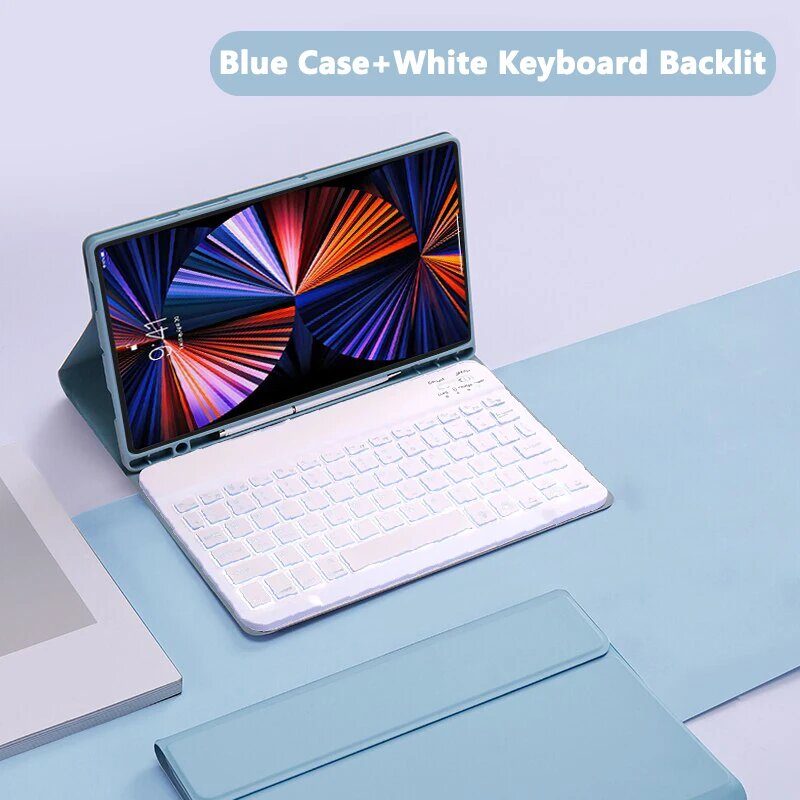 Чехол-клавиатура EWA для iPad, русская раскладка iPad Air 13 (M2-M3), Blue A