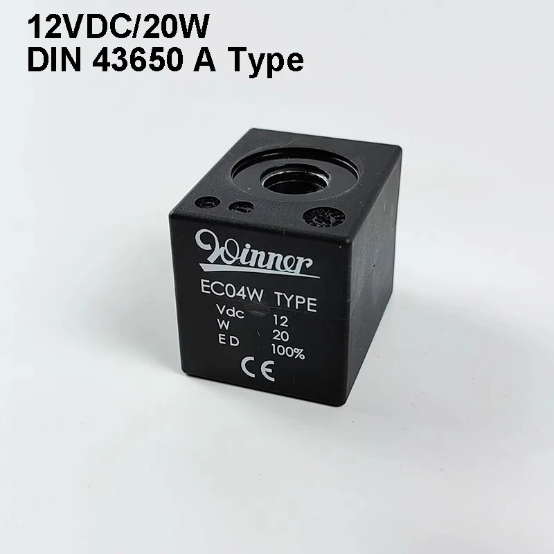 Соленоидная катушка Winner EC04W 12VDC/20W DIN 43650 A Type
