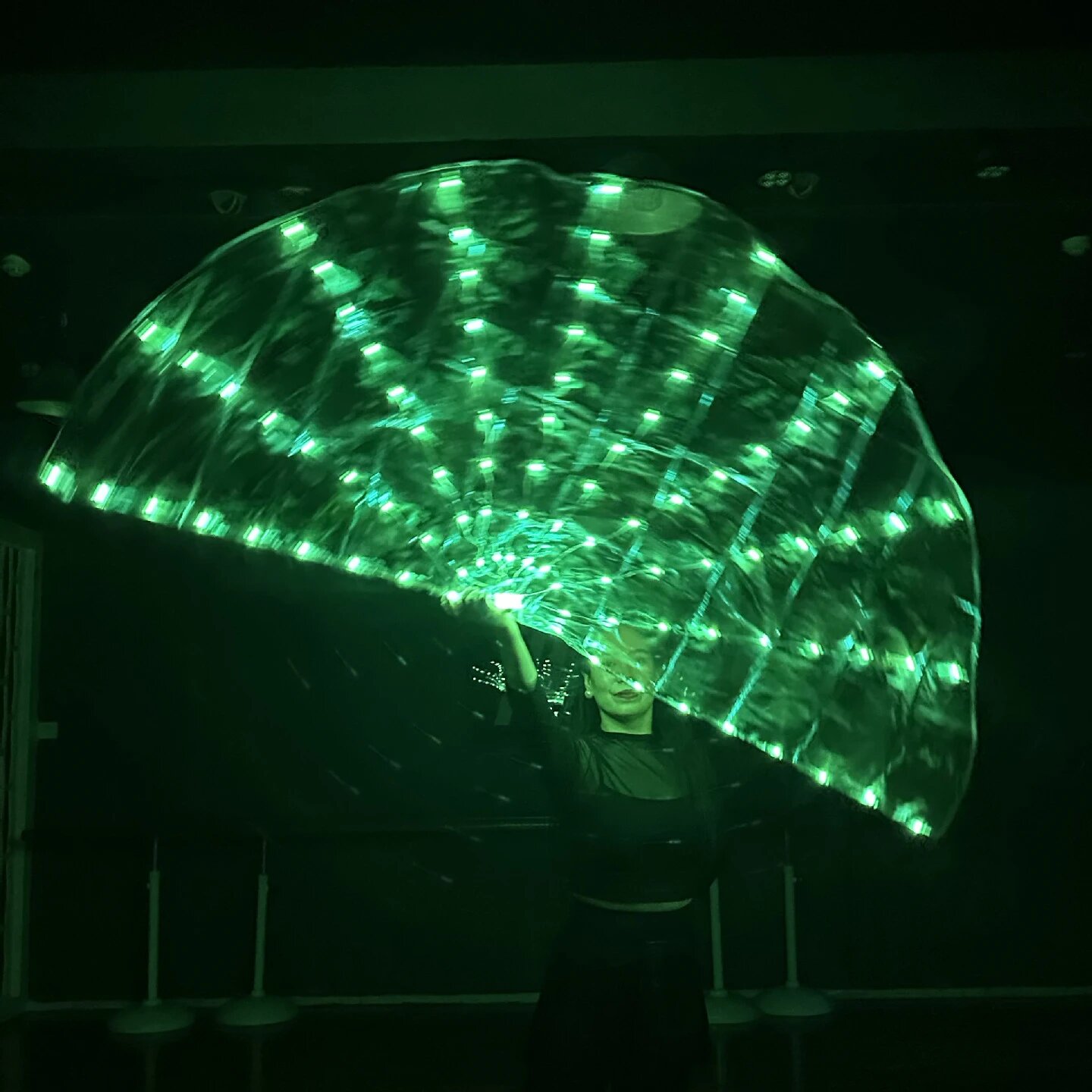 Светодиодные крылья для танца живота Изумрудный, Green-2