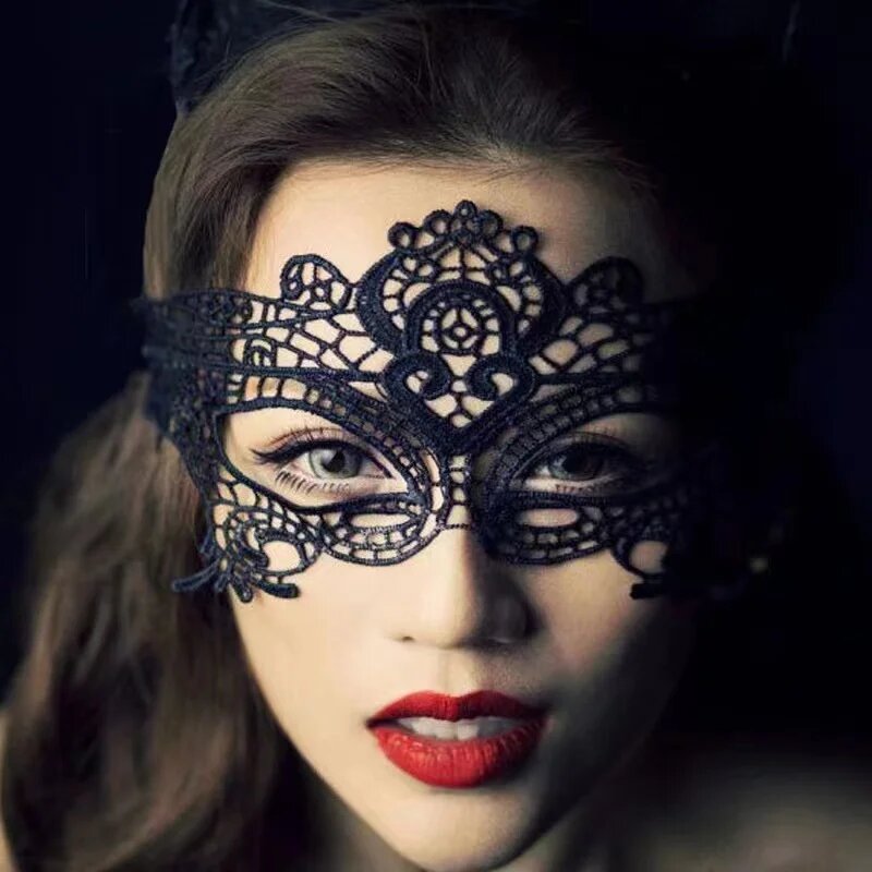 Латексная маска демона Lace mask