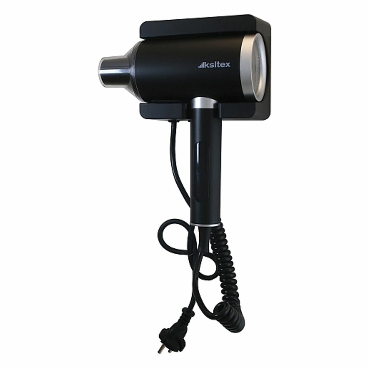 Фен для волос настенный Ksitex F-2000B JET, 2000Вт, пластик, 2 скорости, черный (F-2000B JET)