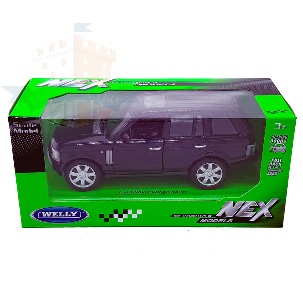 Машинка Welly Land Rover Range Rover, черный, 1:33, арт.39882CW