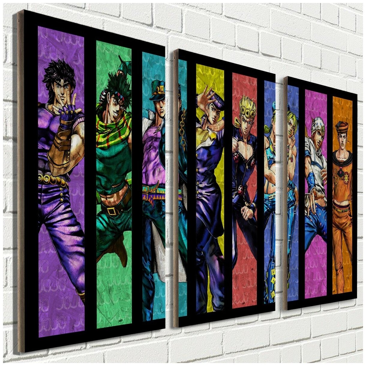 Модульная картина аниме jojo джоджо (дио, джотаро, джоске) - 2243