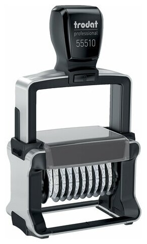 Нумератор металлический 10-разрядный, оттиск 47х5 мм, синий, TRODAT 55510, 75878