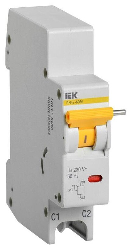 Расцепитель независимый РН47-60М на DIN-рейку для ВА47-60M, IEK MVA31D-RN-1 (1 шт.)