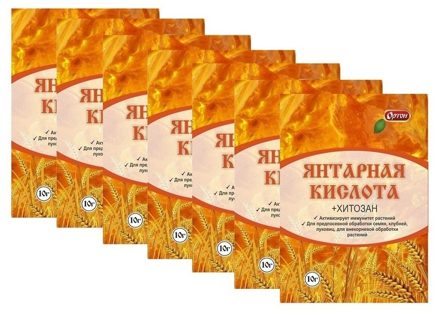 Регулятор роста лето "Янтарная кислота", органический, 70 г, 10 шт.