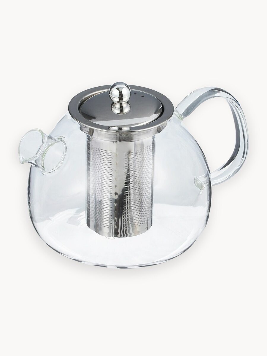 Чайник заварочный Gipfel Asola 51114, 1,2 л, боросиликатное стекло/нержавеющая сталь, прозрачный