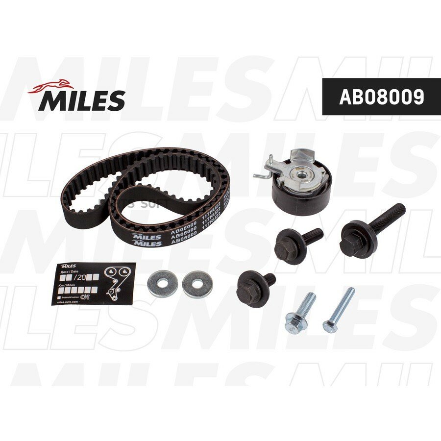 Комплект ремня ГРМ FORD/MAZDA/VOLVO 1.2-1.6 01- AB08009 от официального дистрибьютора, MILES, артикул AB08009