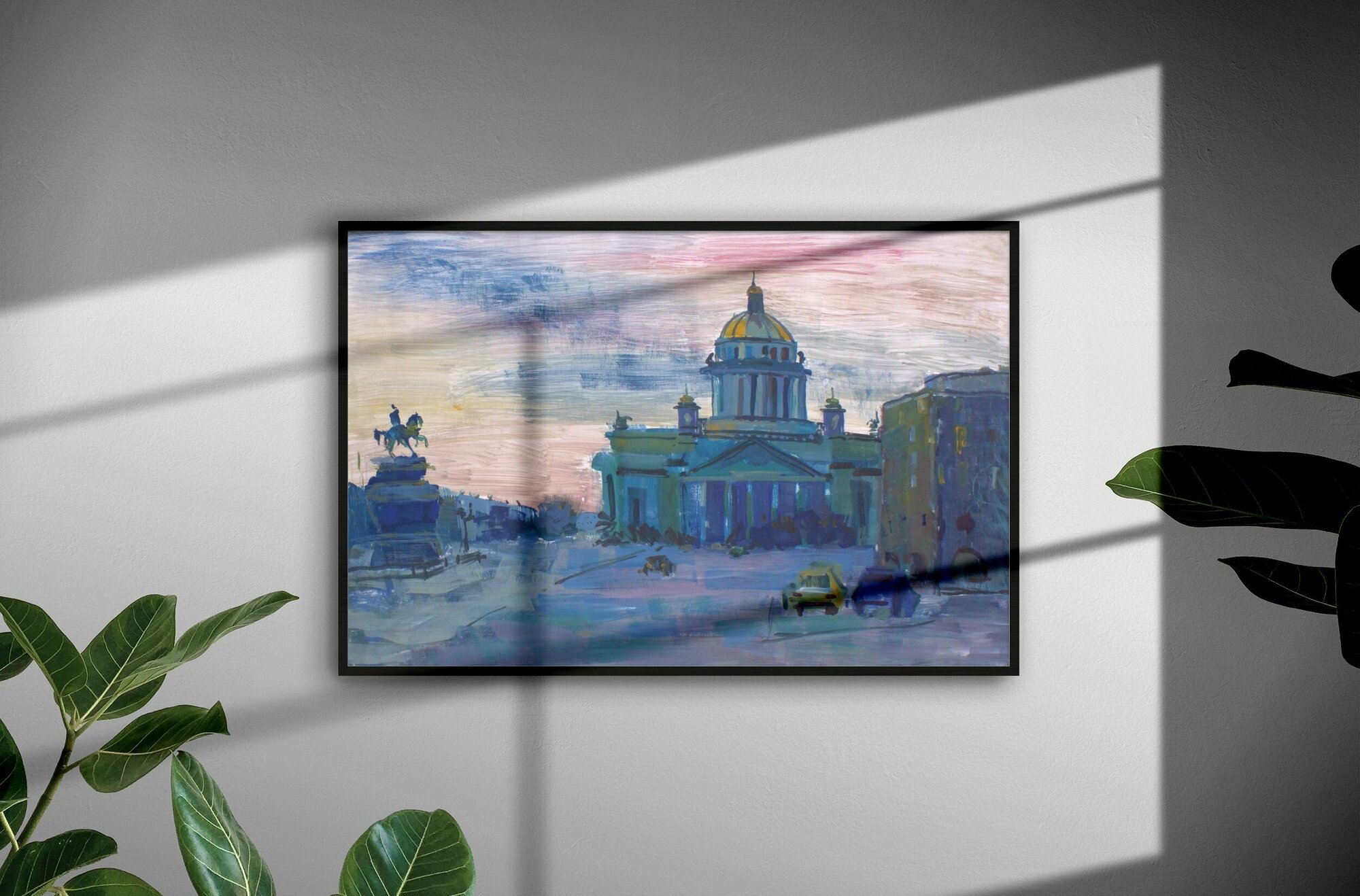 Постер для интерьера 50x70 Вечерний Санкт-Петербург