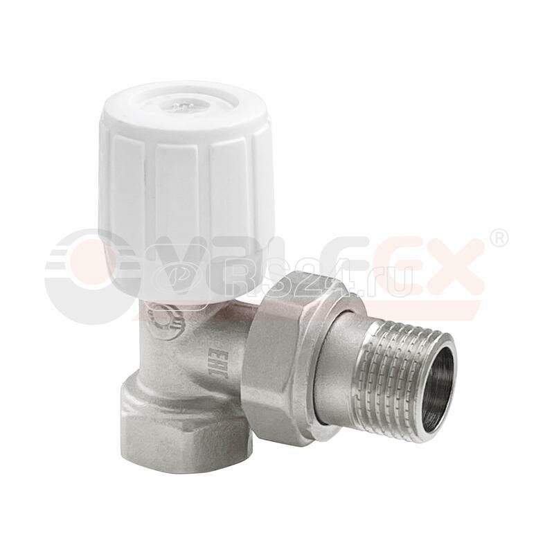 Клапан для радиаторов ручной угловой 1/2дюйм (компактный) (120/8) К VALFEX VF.07. R.04