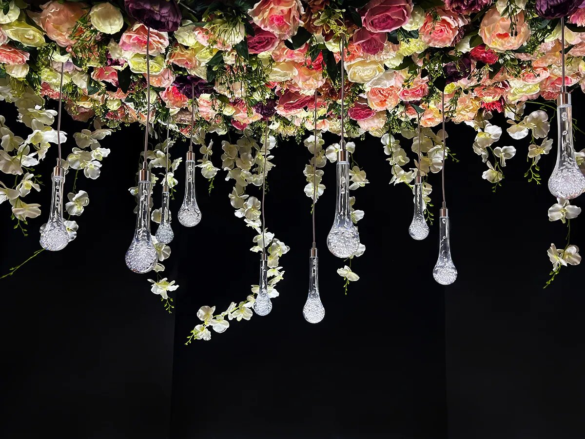 Гирлянда "Капли" (гирлянда для декора помещения, 10 элементов длиной 18 см)