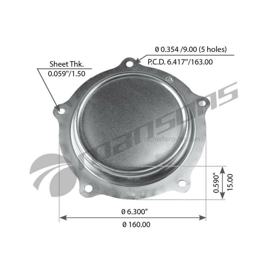 MANSONS 800002 крышка ступицы! (м) на 5-ть отв.\ ROR
