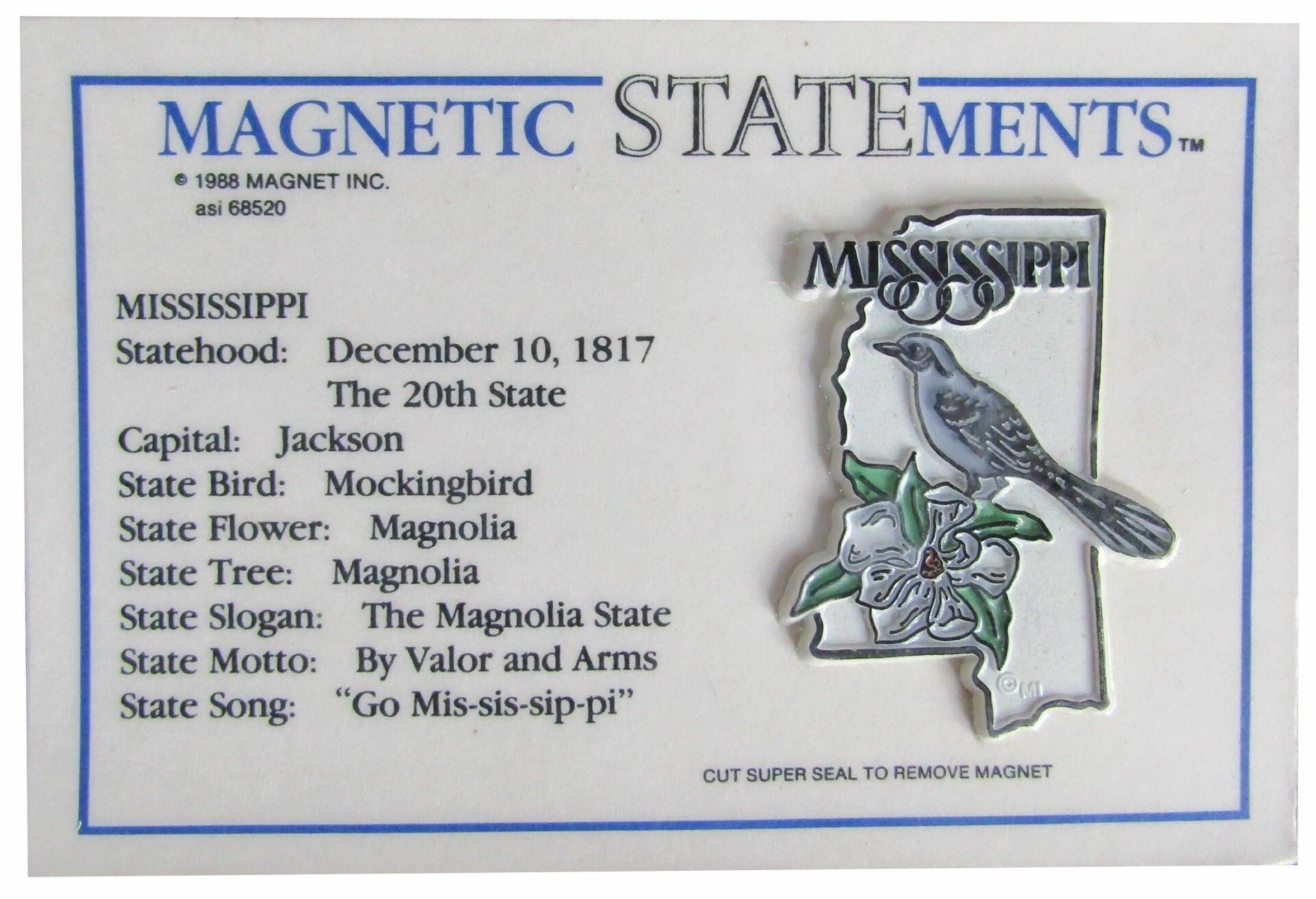 Magnetic Statements. Mississippi Магнит на холодильник