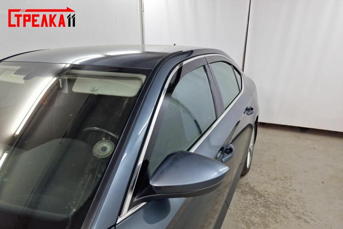 SKODA SUPERB 2019-н. в. лифтбек - 2D Дефлекторы окон хром