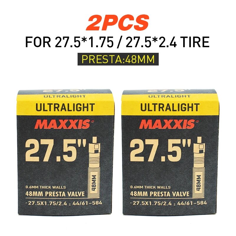 MAXXIS Внутренние камеры для велосипедов (2 шт.) 2pc27.5x1.75-2.4FV48