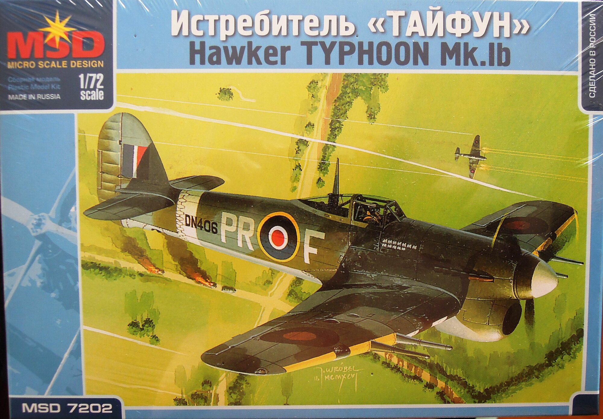 MSD 7202 Сборная модель Макет Британский истребитель-бомбардировщик Hawker Typhoon Mk.Ib 1/72