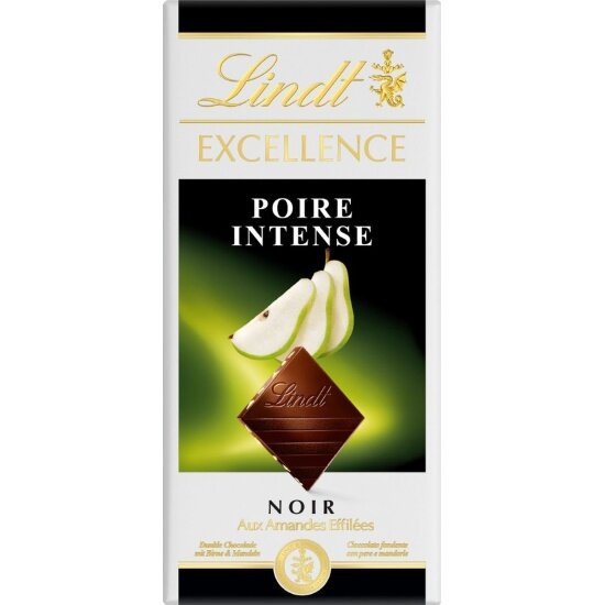 Шоколад Lindt Excellence темный с грушей и кусочками миндаля 100 г