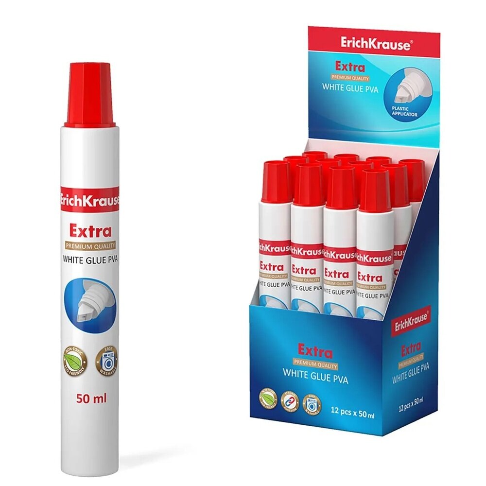 Клей ПВА Erich Krause Extra, 50 мл (48725)
