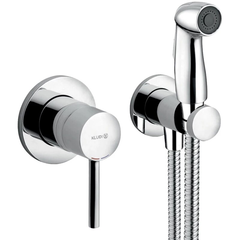 Гигиенический душ со смесителем Kludi Bozz 389990576, хром