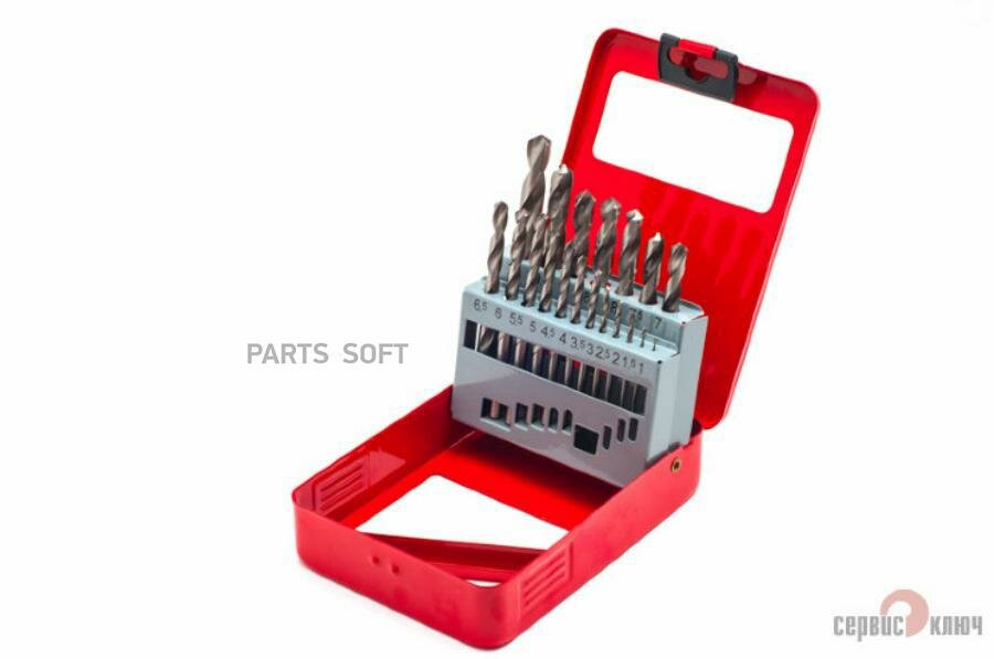 Сервис ключ 72388 Набор свёрл по металлу (1-10мм через 0,5мм) в металле