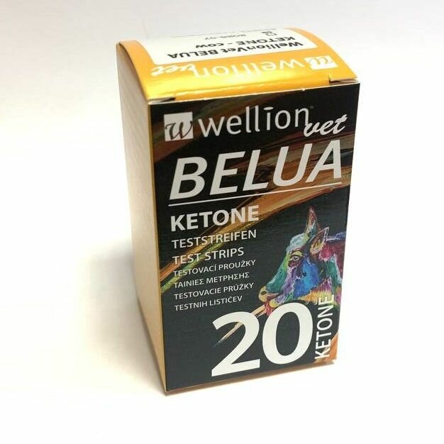 Тест-полоски на кетоны в крови коров WellionVet BELUA 20шт/упак.