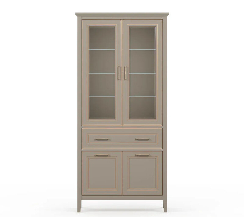 Шкаф БРВ-мебель Classic REG2W2D1S Глиняный серый