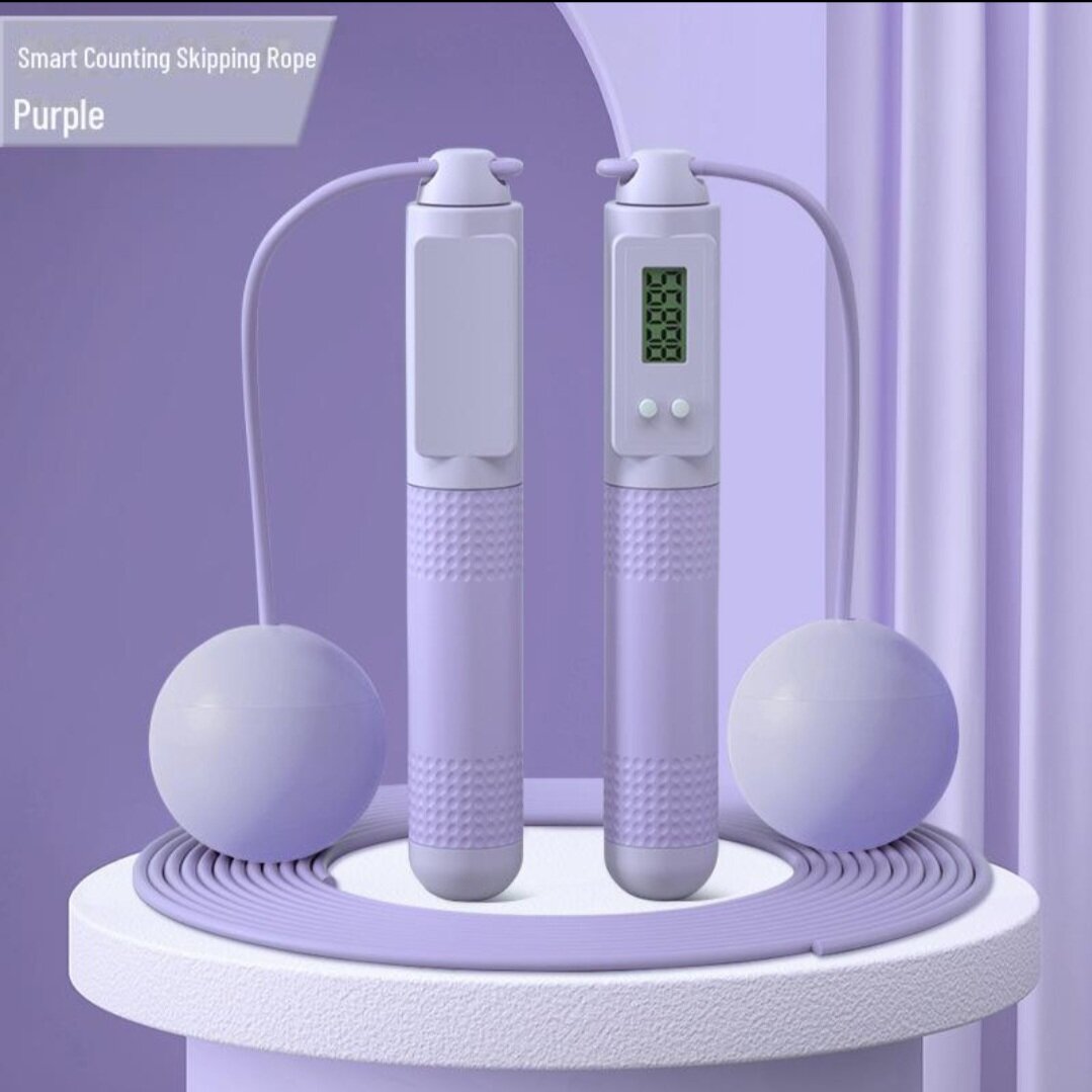 Умная скакалка, со счетчиком, с шарами и веревкой в комплекте