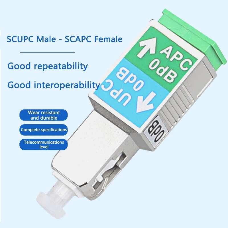 Оптоволоконный адаптер JCD 0dB SC/APC Female-SC/UPC Male SM-9/125 SC UPC M TO SC APC F