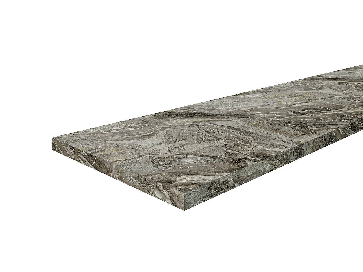 Столешница Hard-38 кромка с 4-х сторон Прямая, Мрамор горный, 38*3000*600 мм