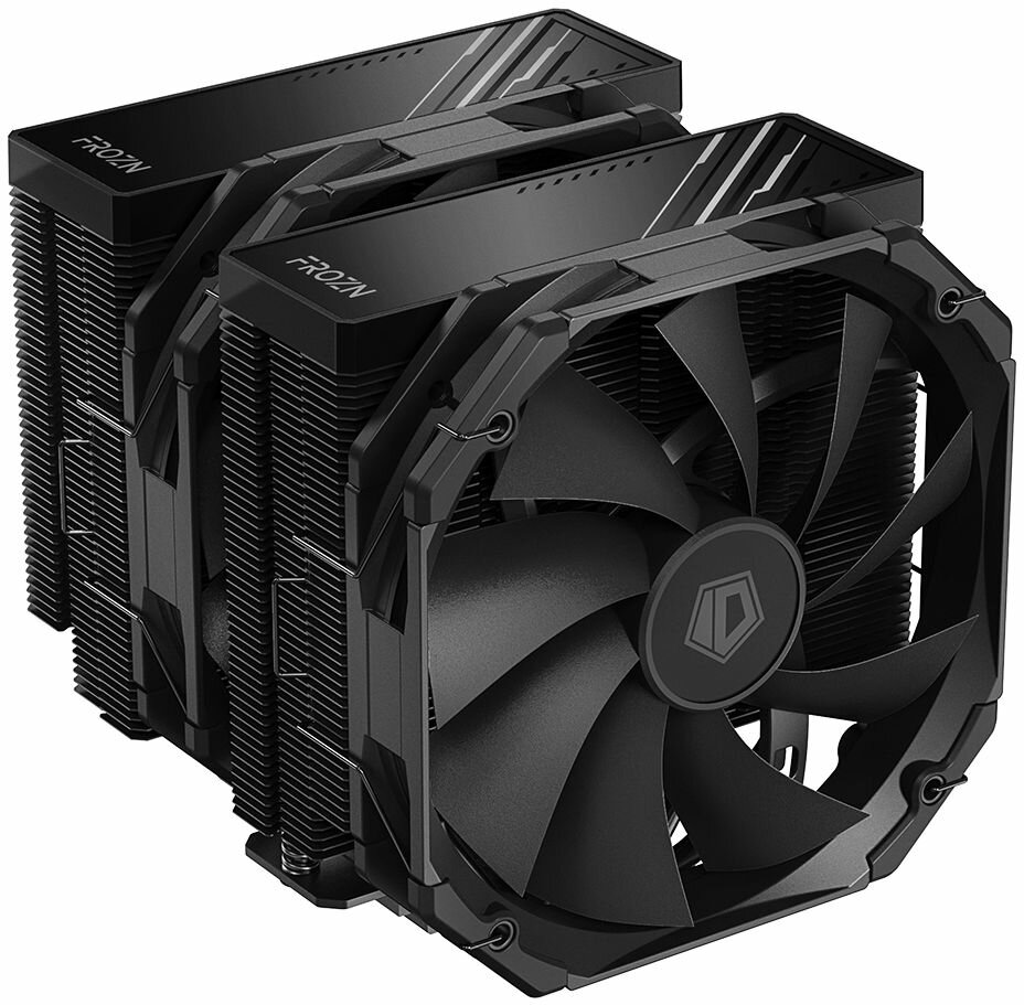 Кулер ID-COOLING FROZN A720 BLACK LGA1700/1200/115X/AM5/AM4 (6шт/кор, TDP 280W, PWM, черный, 7 тепл. трубок + медная база, FAN 120mm) RET