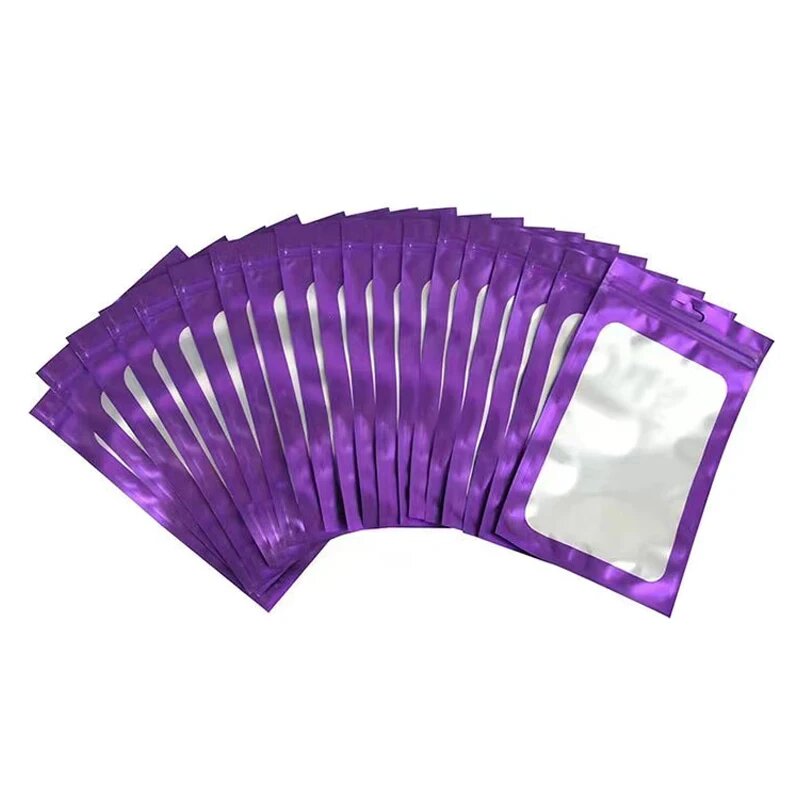 Многоразовые пакеты с фольгой Фиолетовый, Purple, 50pcs 9x12cm