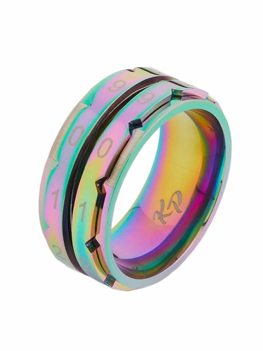 Счетчик рядов KnitPro кольцо, размер 12 внутренний диаметр 21,4 мм, радужный