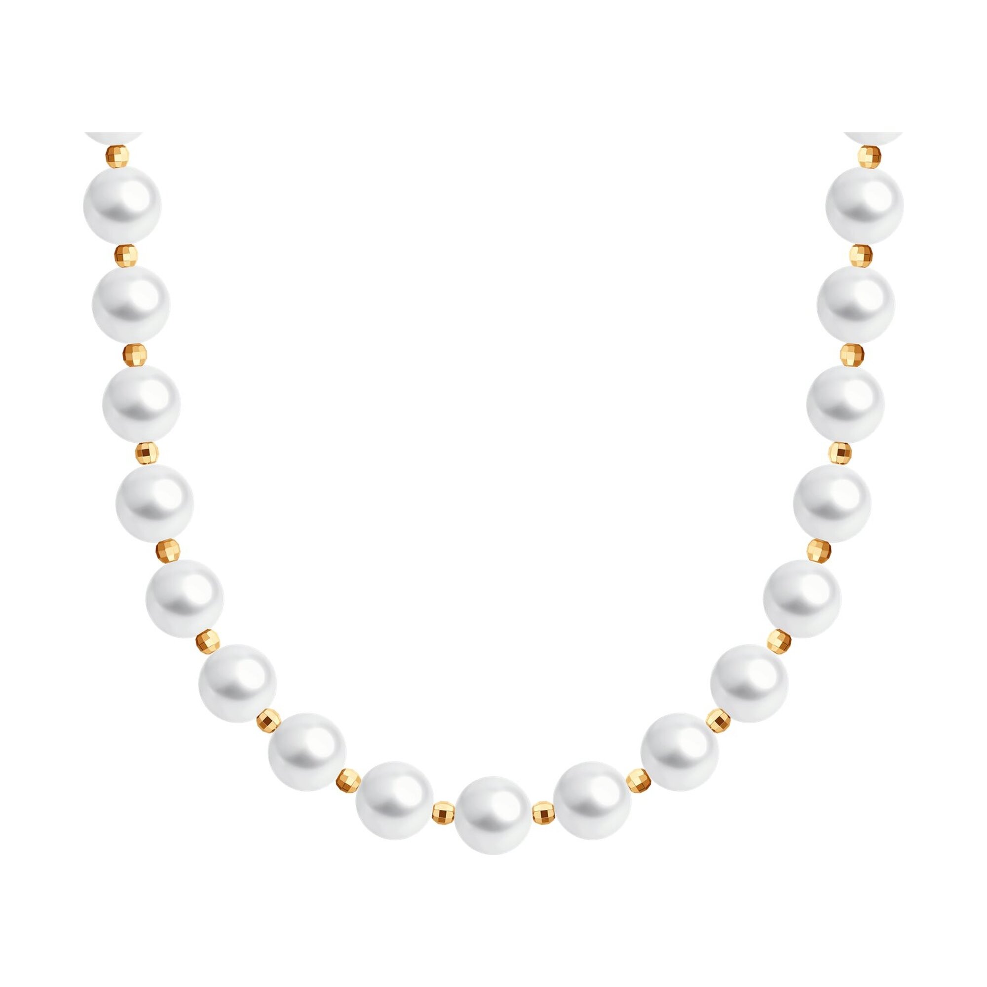 Колье, красное золото, 585 проба, жемчуг