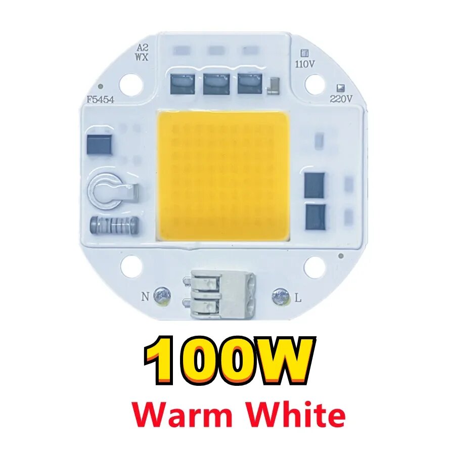 Светодиодный чип LED COB 50/70/100 Вт Warm White 100w, AC220V