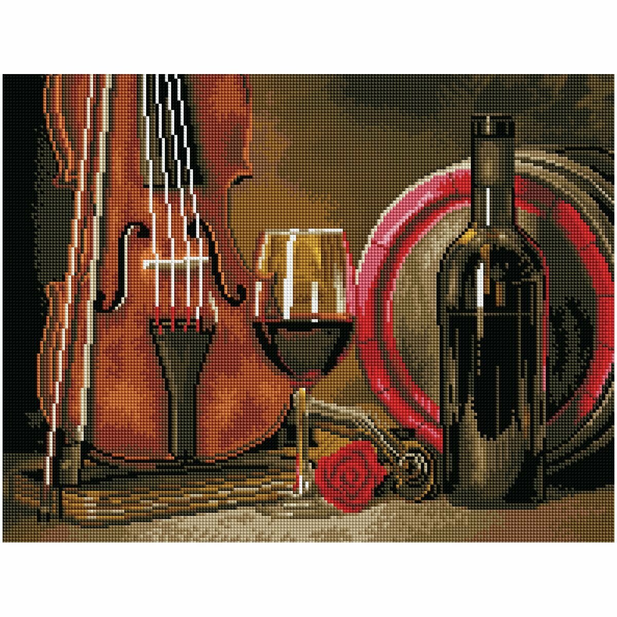 Алмазная мозаика Три Совы "Натюрморт", 40x50см, холст на подрамнике, картонная коробка с ручкой (АМП4050_52973)