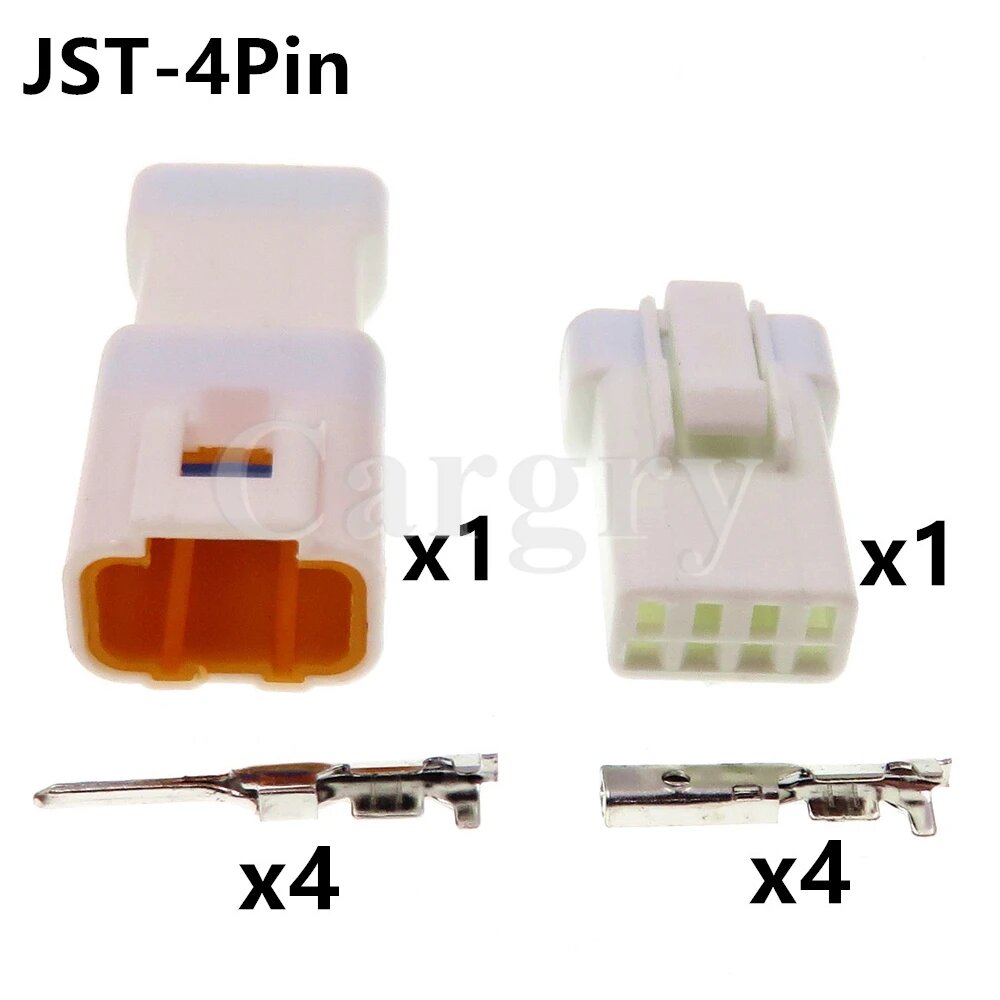 JST-4Pin разъем автомобильный, 1 комплект (женский/мужской)
