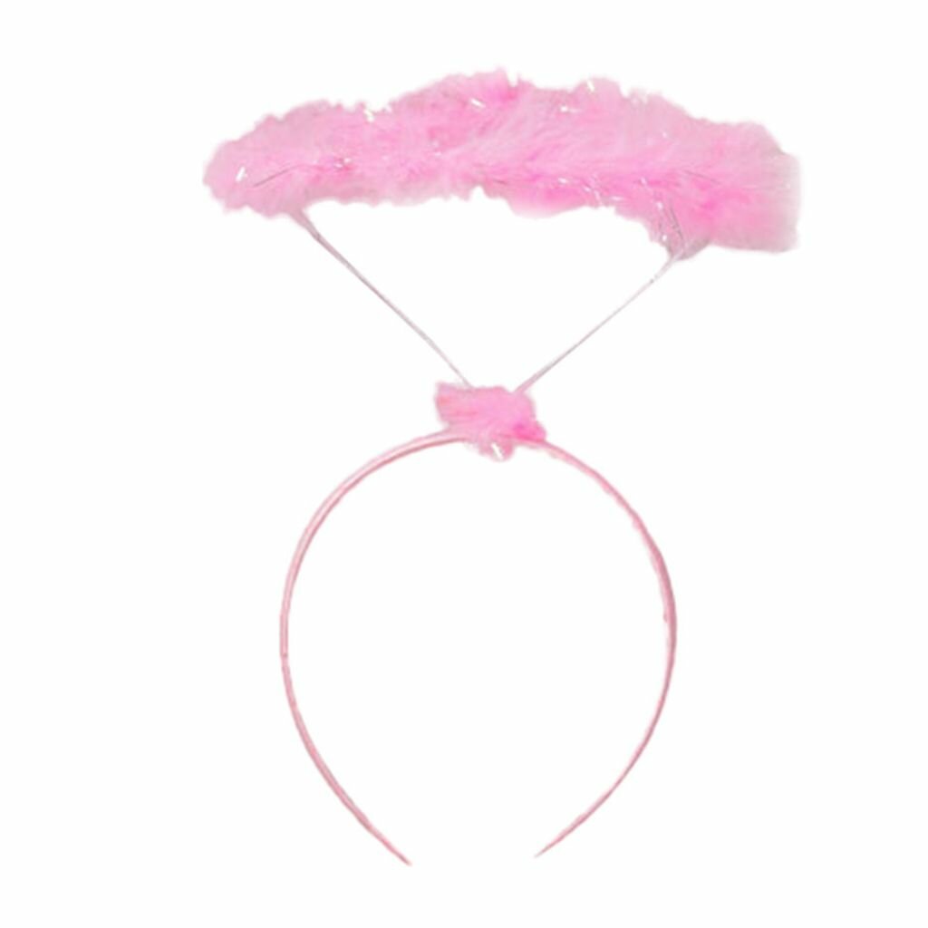 Повязка На голову Angel Halo С Перьями Headband-Розовый