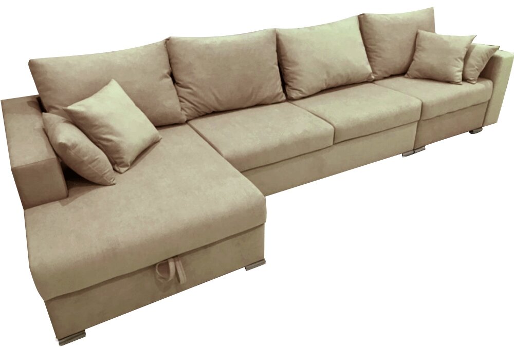 Угловой диван Манхэттен плюс, ткань велюр Vivaldi 34, раскладной