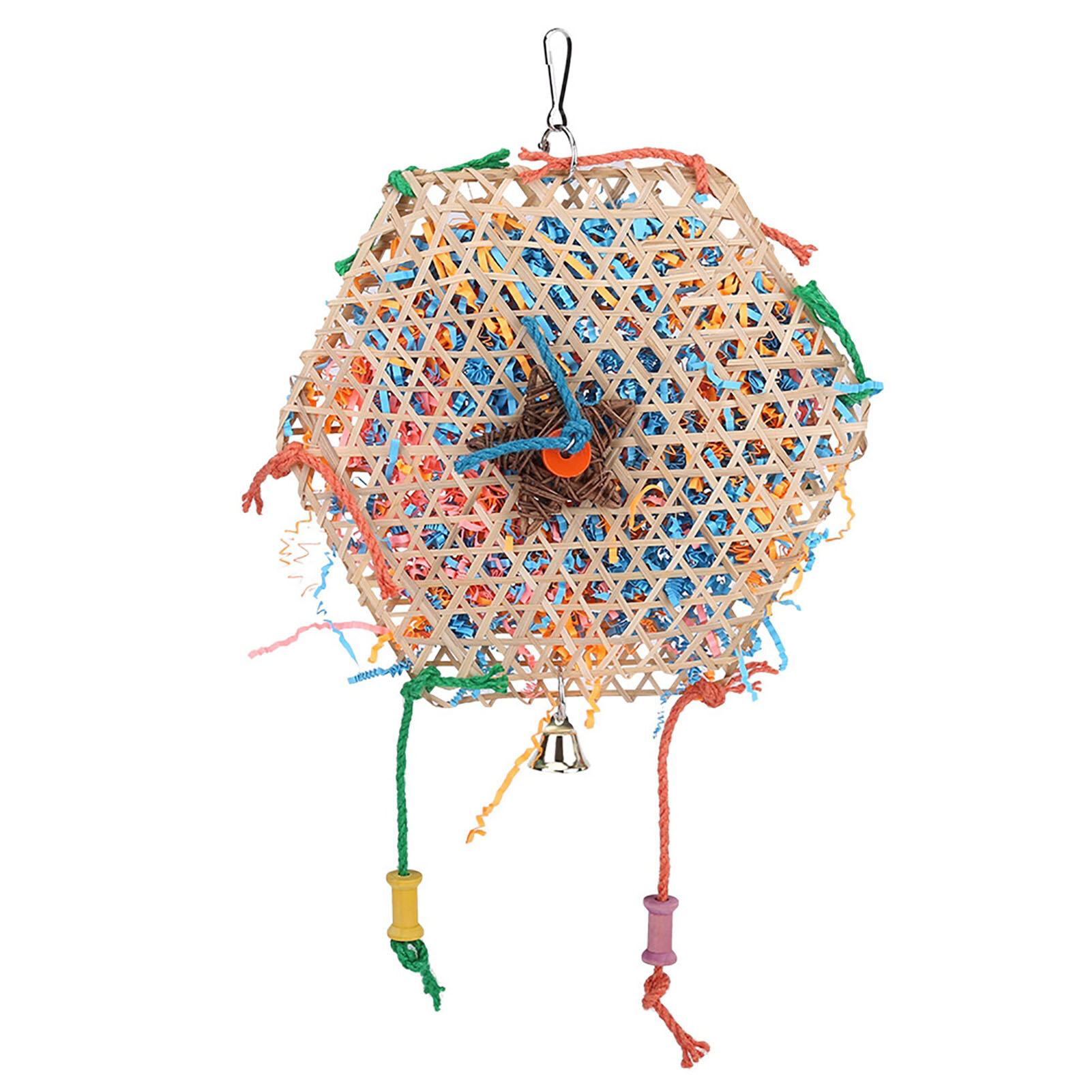 Hanging Parrot Toy, Colorful Bird Eco-friendly Gerbils Hamsters for Cockatoo Parakeet