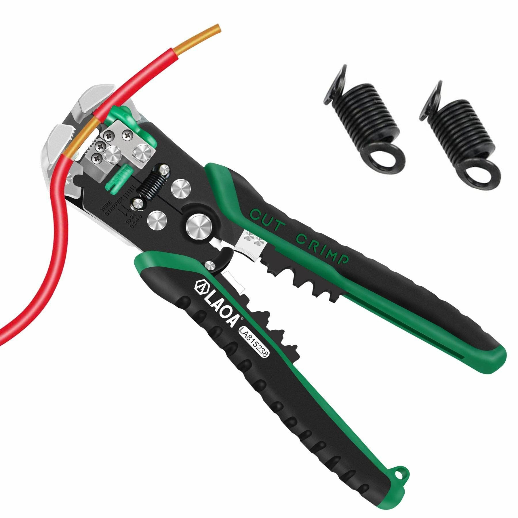 LAOA Стриппер0,13-10 мм, клещи для снятия изоляции и зачистки проводов автоматические обжимные(Бесплатная пара пружин)