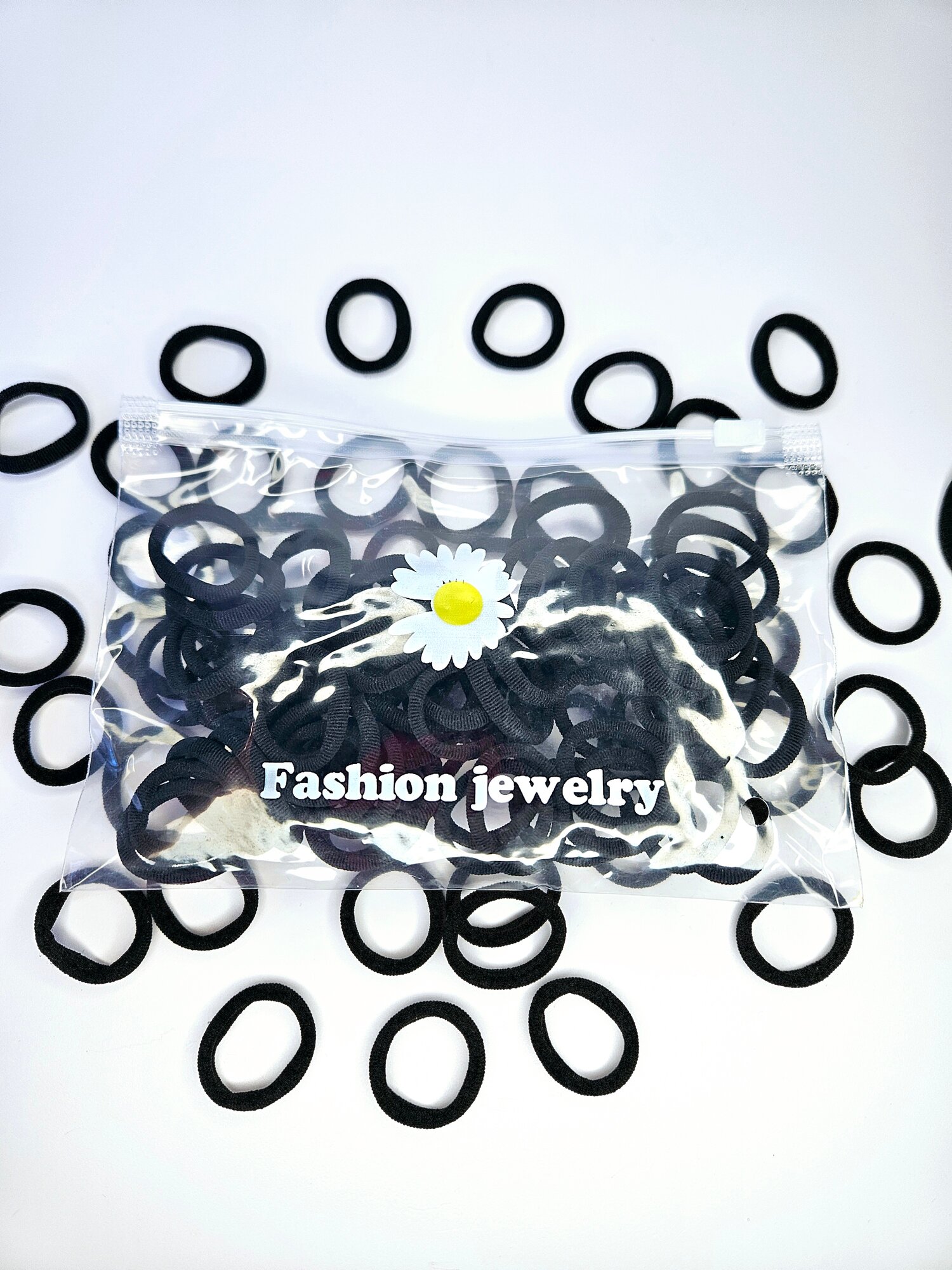 Резинки для волос, маленькие, 3 см, в упаковке 50 штук, черные