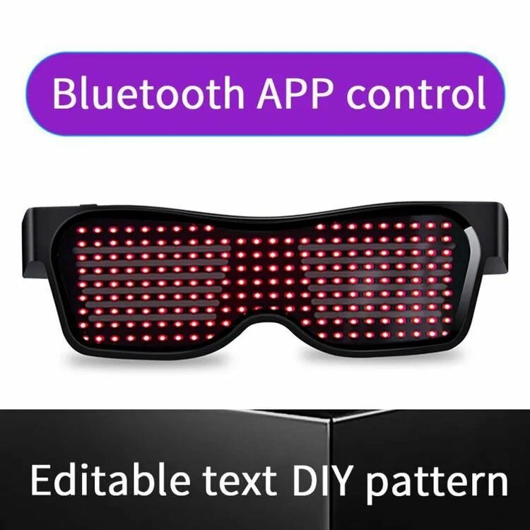 Bluetooth светодиодные очки для вечеринок