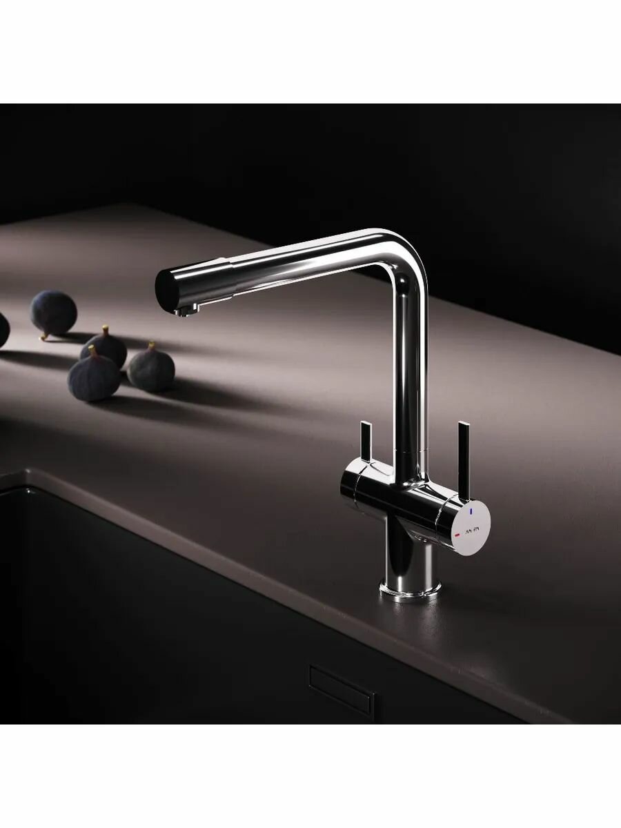 Смеситель для кухни AM.PM Func, с каналом для питьевой воды, на раковину, цвет хром