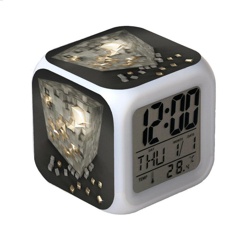 Игровые будильник с аниме мотивами светодиодный дисплей тихая работа термометр стиль l