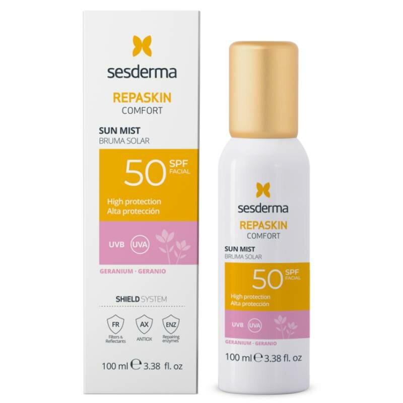 Спрей-мист Sesderma Comfort Repaskin, SPF 50, для лица, 100мл