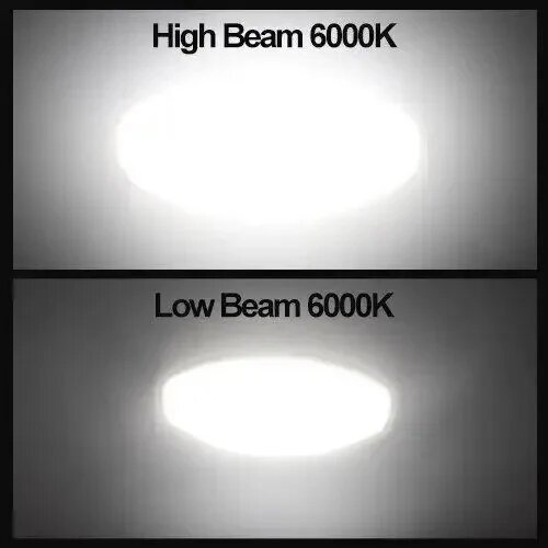 Светодиодная лампа H4 для мотоцикла, 6000K, White White