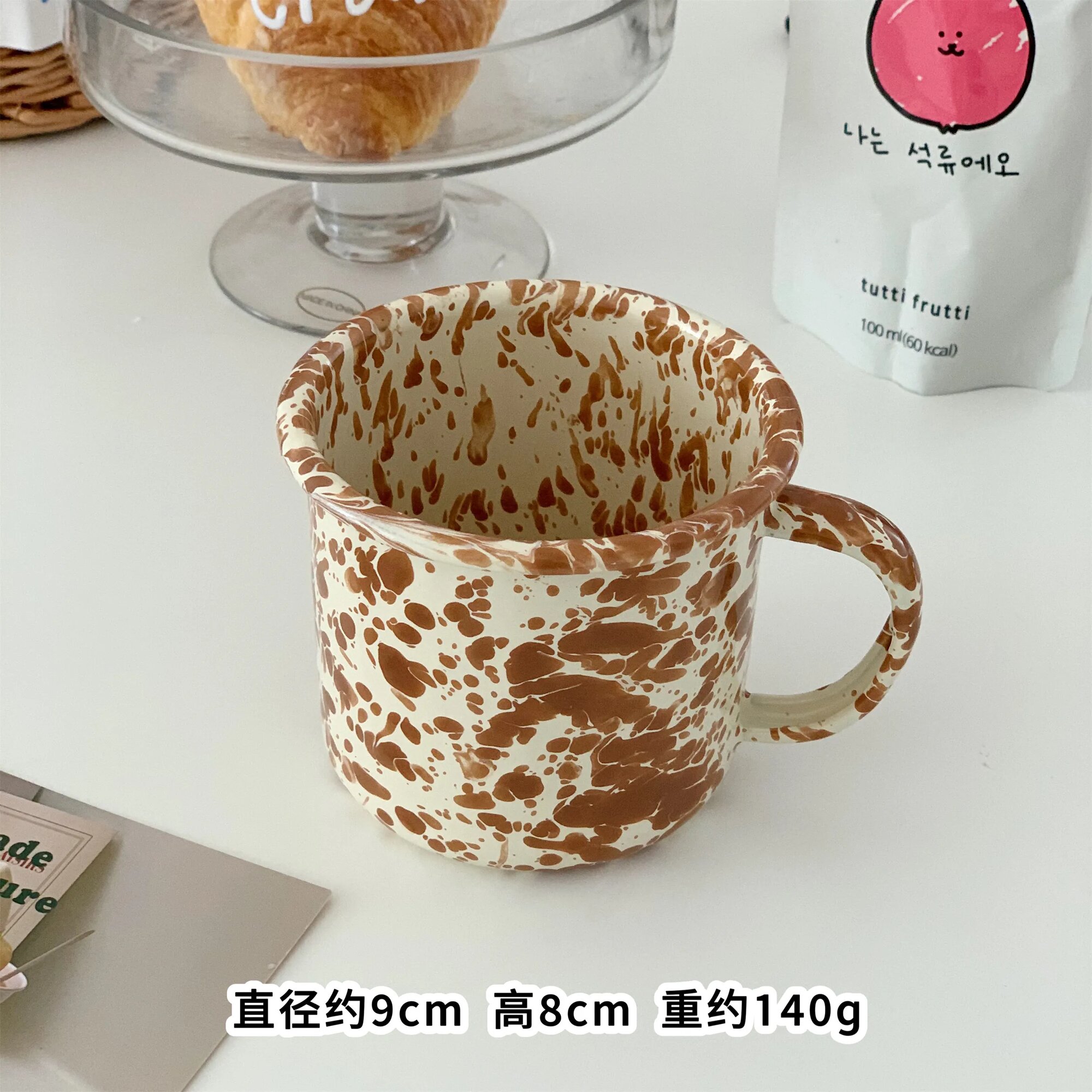 Эмалированная тарелка Бежевый, 1Pcs-brown