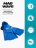 Ласты MAD WAVE Flippers, с закрытой пяткой, короткие, цвет синий, размер S (36-3...