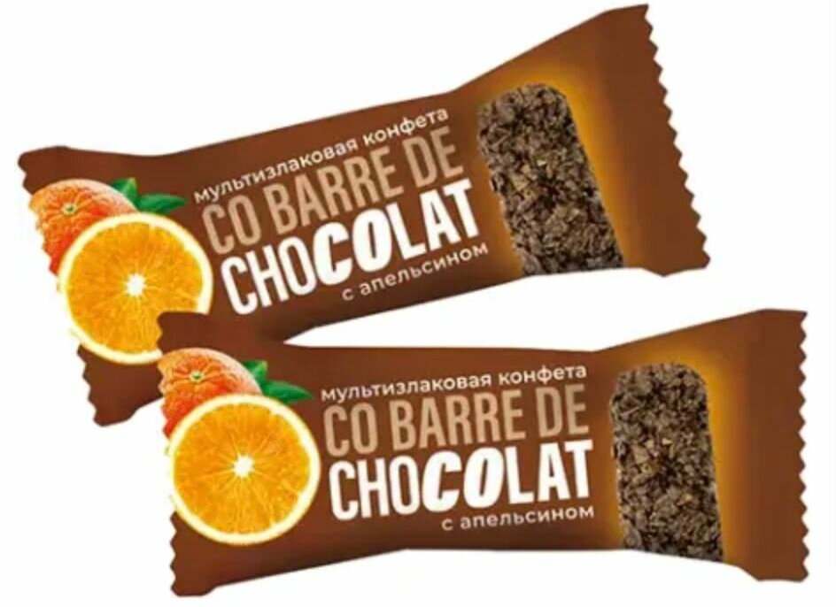 Конфеты мультизлаковые "Сobarde el chocolate" Кобарде Апельсин, 1000 грамм