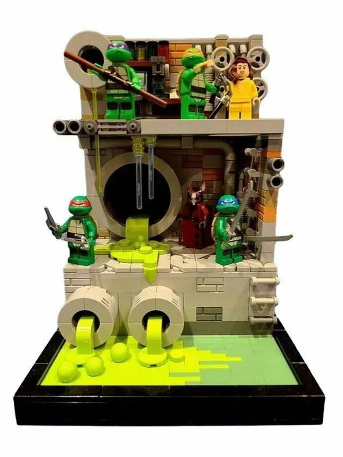 Официальный конструктор для сборки — MOC-111005 Ниндзя Аниме, база в канализации, набор для творчества